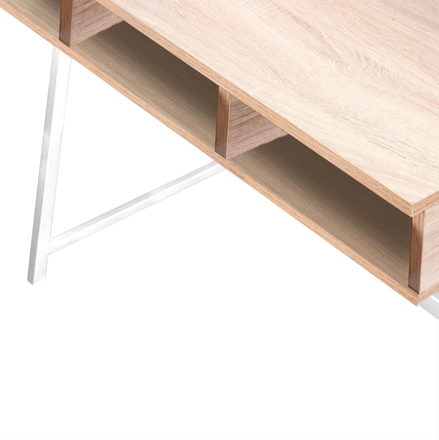 Nautilus Vienna Compact Two Tier Desk with Storage Shelf - No 10 Furniture