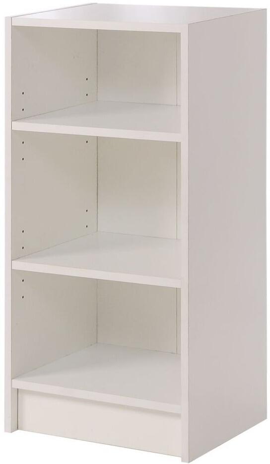 White Essentials Small Narrow Bookcase with Adjustable Shelves - No 10 ...